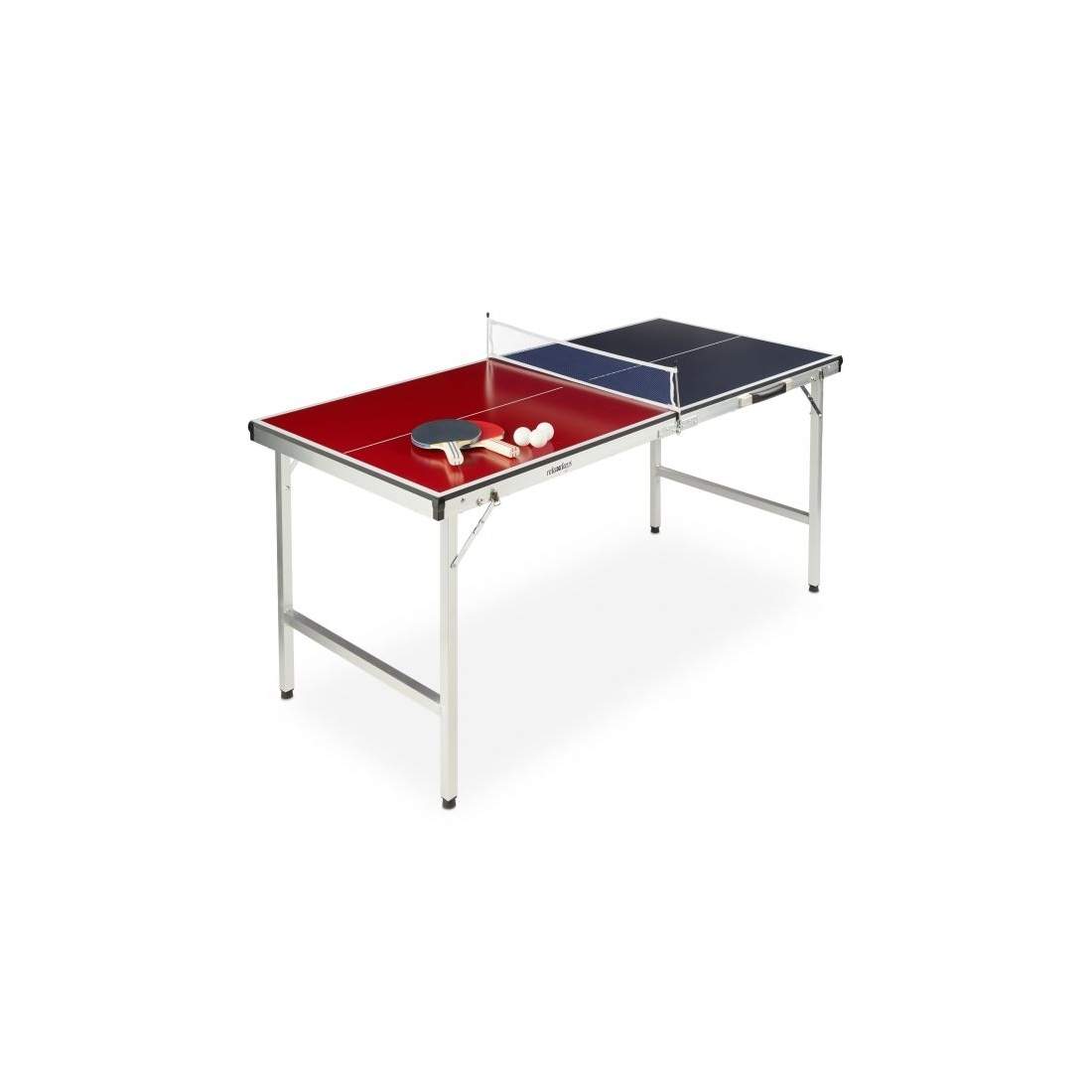 Folding table tennis table with accessories