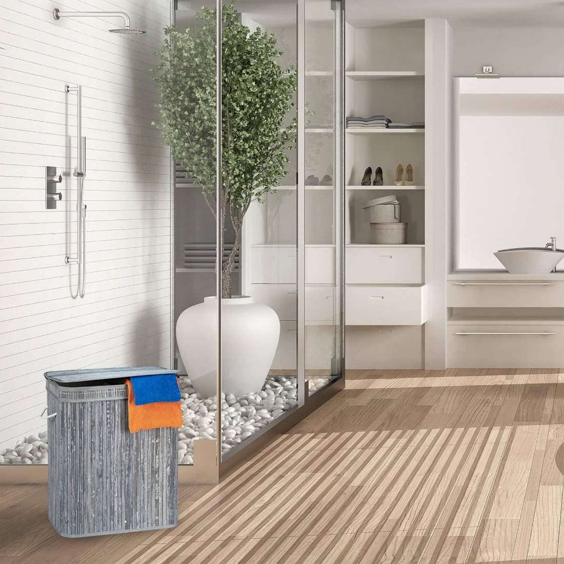 Square laundry basket