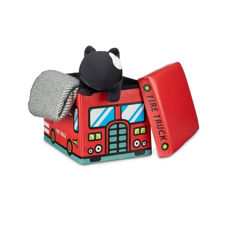 Collapsible toy box with storage space