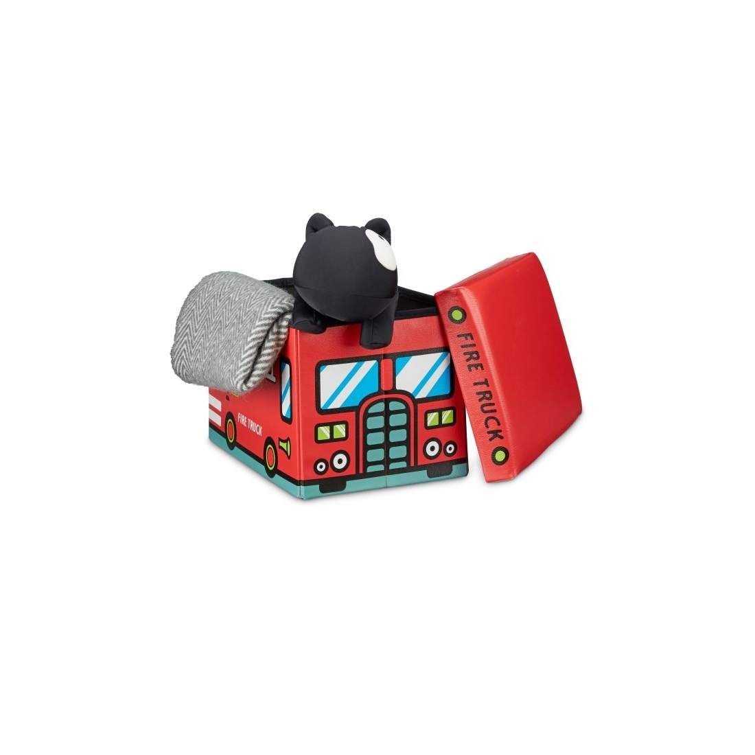 Collapsible toy box with storage space