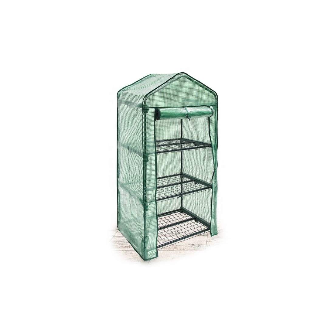 Greenhouse with net-reinforced PE foil