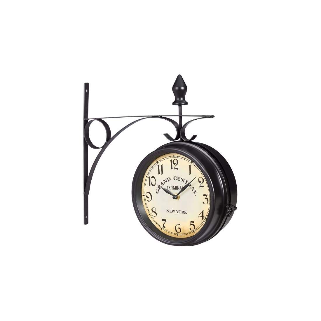 Station clock double-sided