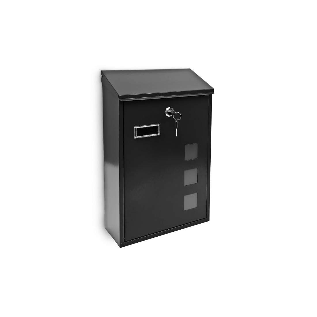 Mailbox with 3 square viewing windows