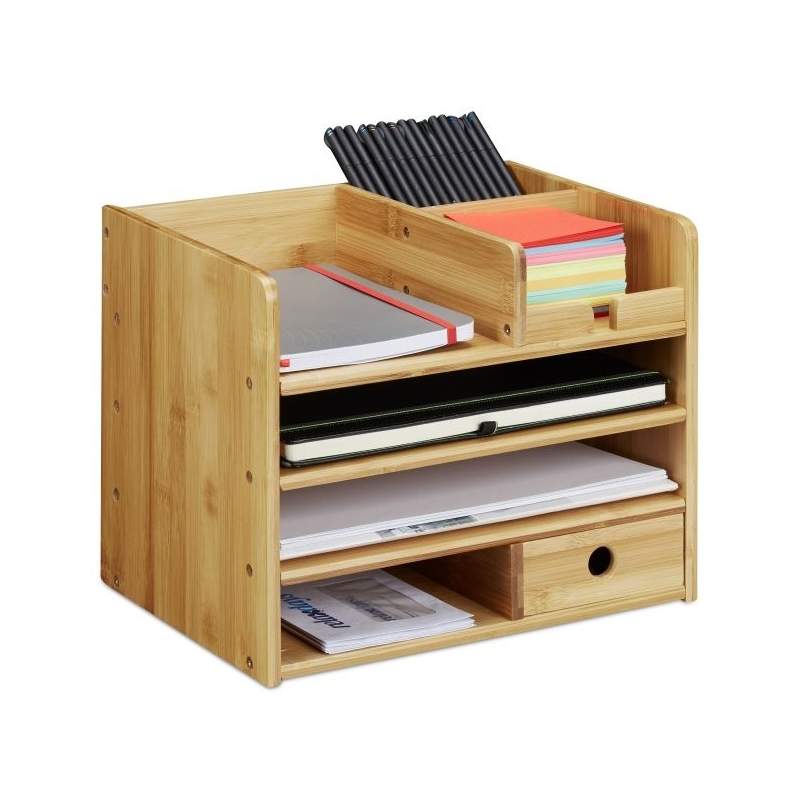 Desk storage bamboo