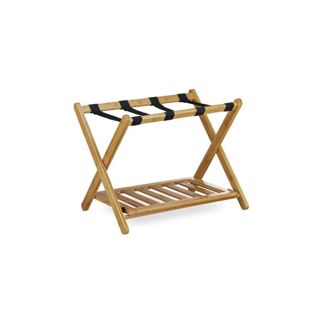 Bamboo luggage bench with storage