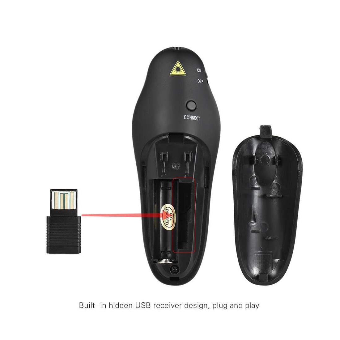 Remote Control for Presentations with Built-in Laser Pointer