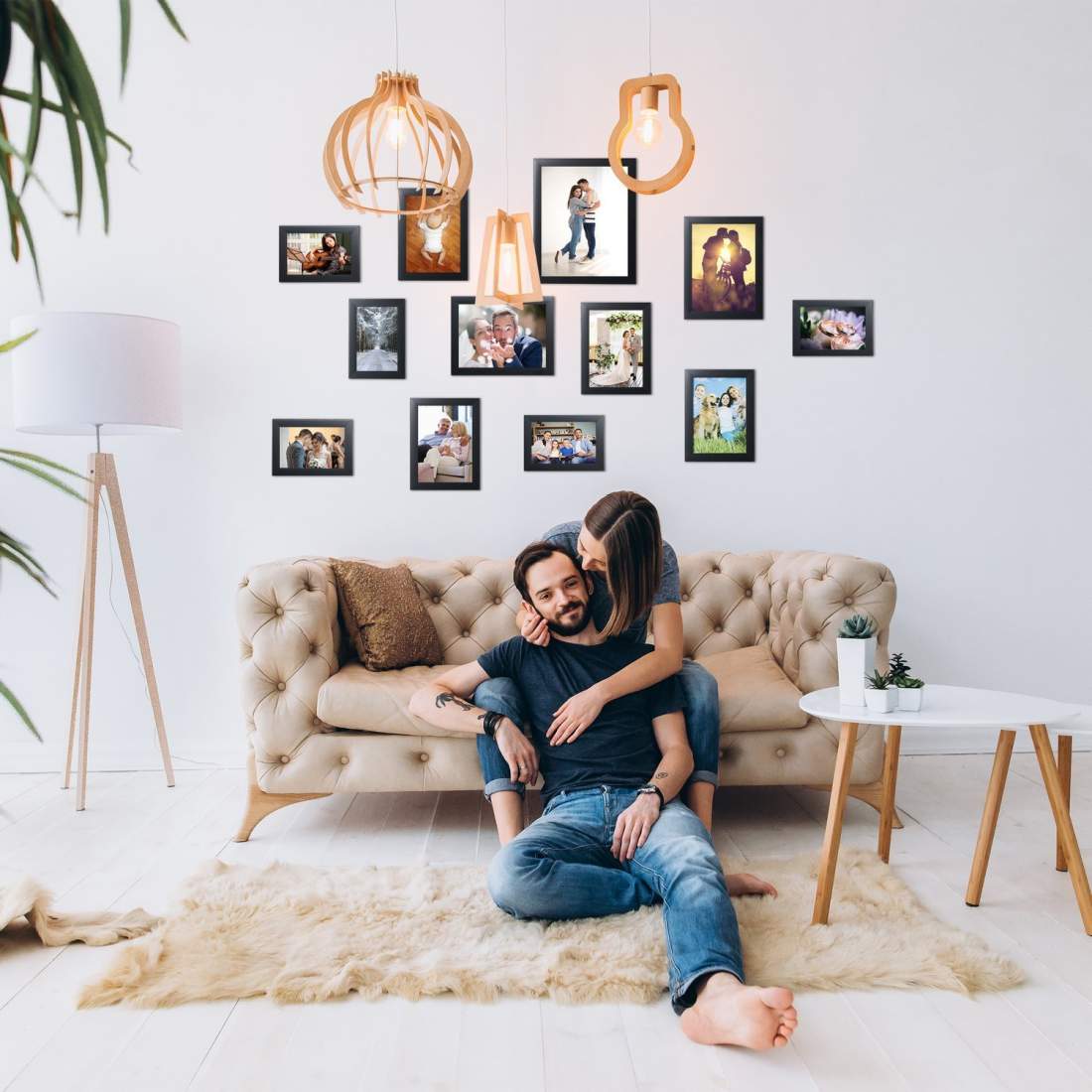 Bildram set om 12 st