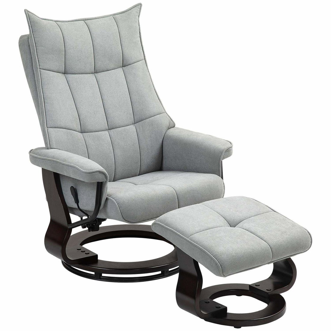 Relaxation chair with stool, rotating TV chair with reclining function ...