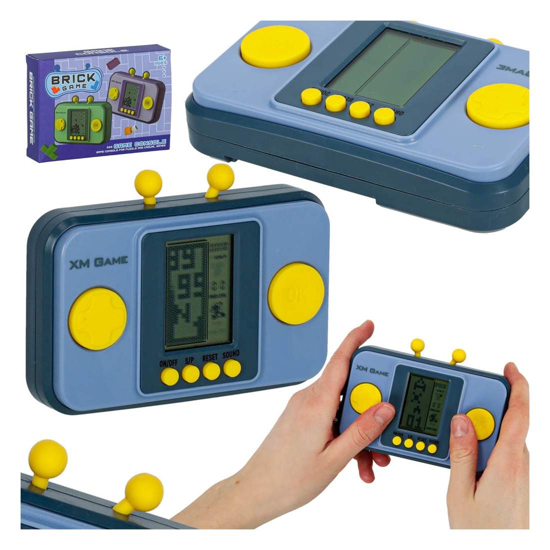 Electronic arcade game portable console gray