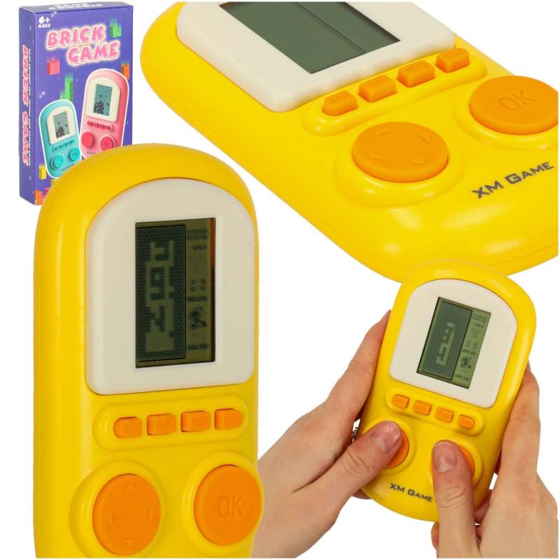 Electronic arcade game portable console yellow