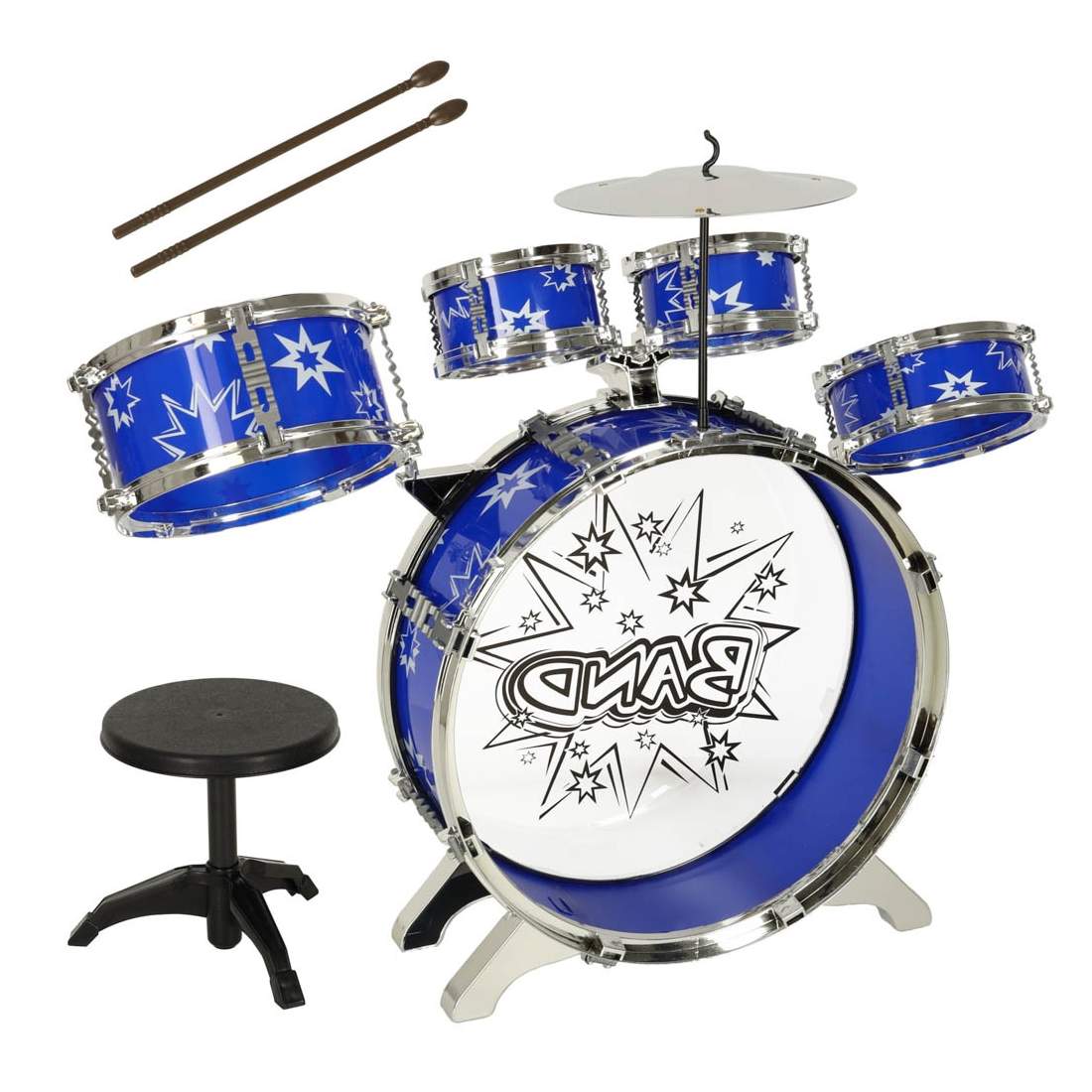 Percussion for kids cymbal drum set + chair