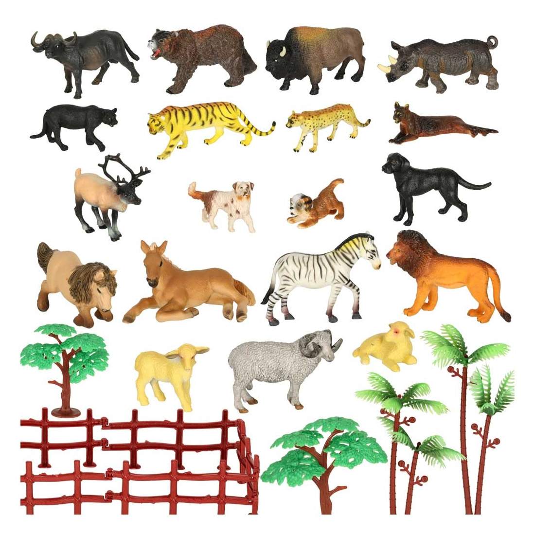 Figures zoo animals set of 31 el.