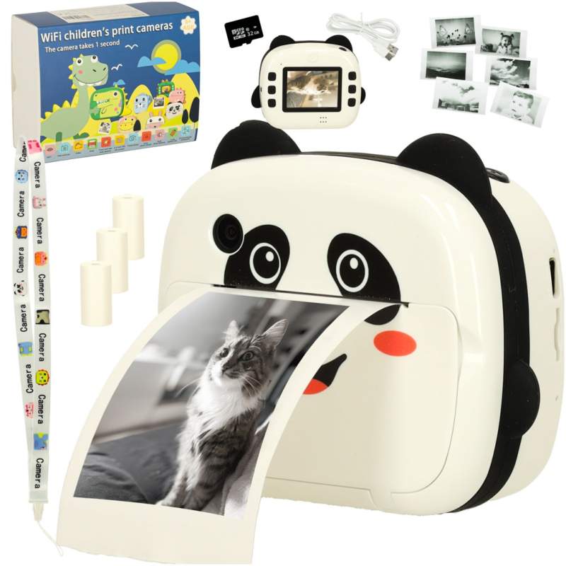 Instant panda camera for children