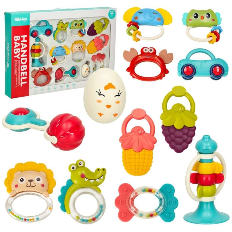 Sensory teether rattle set of 12 pcs.