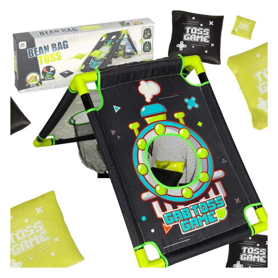 Dexterity game throwing bags to the target