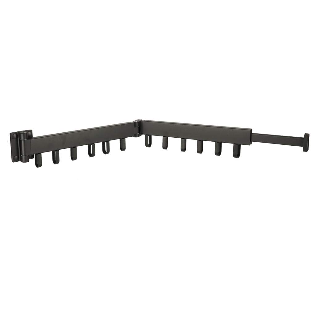 Telescopic pull-out wall hanger 84cm black