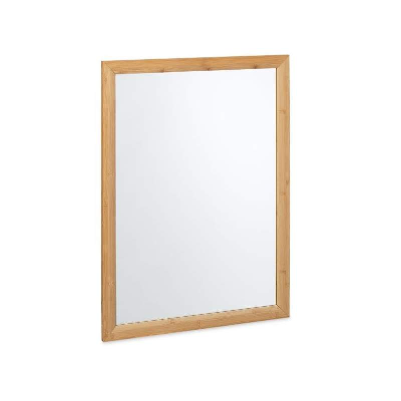 Wall mirror with bamboo frame