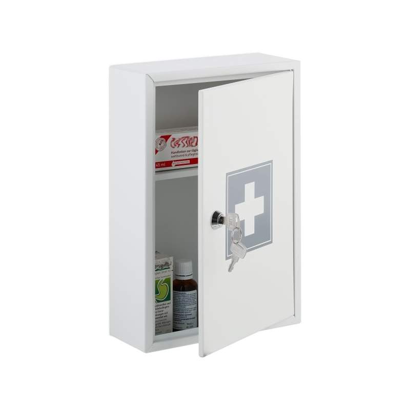 Lockable medicine cabinet