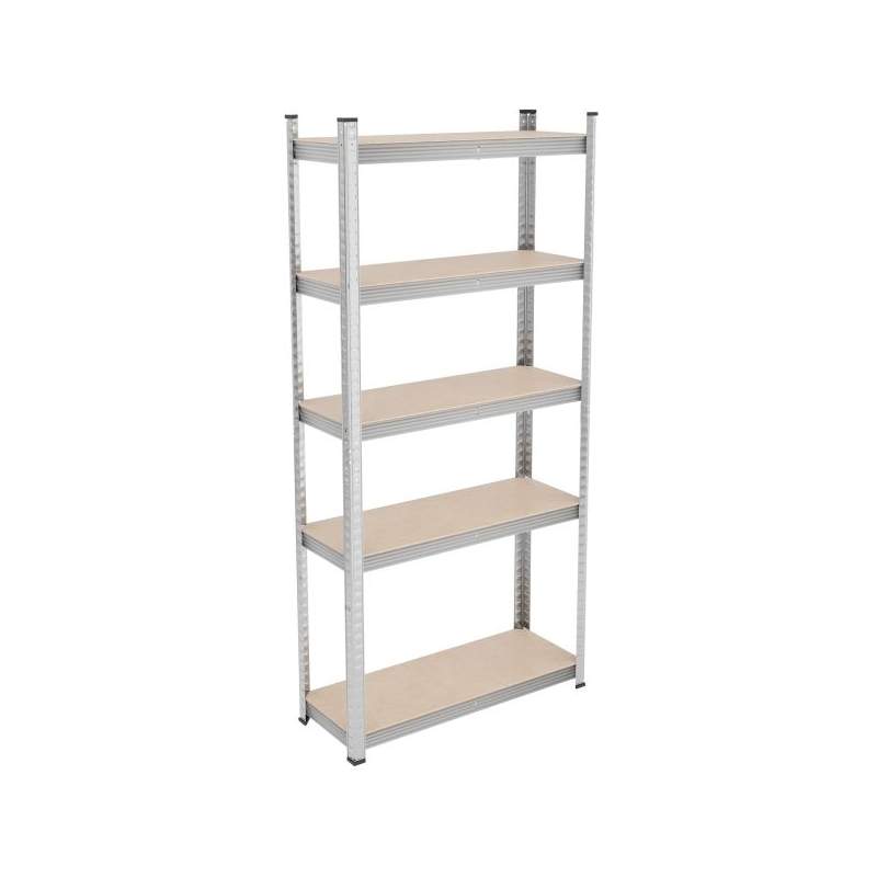 Galvanized shelves for heavy loads with 5 levels