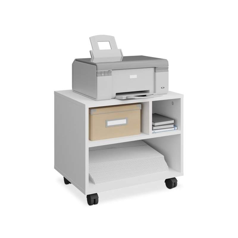 Open roll container with 3 compartments