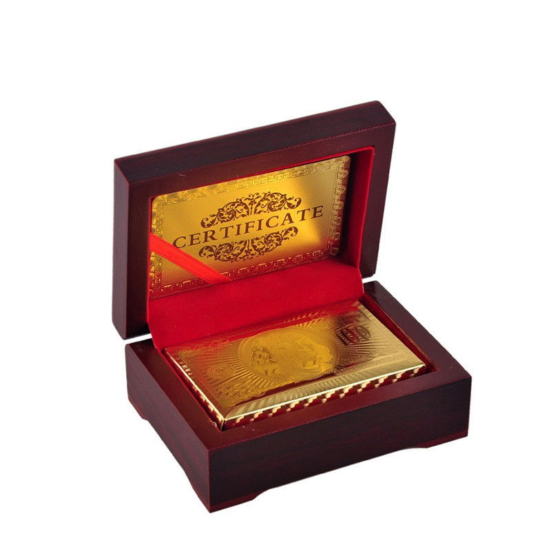 Playing Cards in a Box - Card Deck of 24K Gold Plating