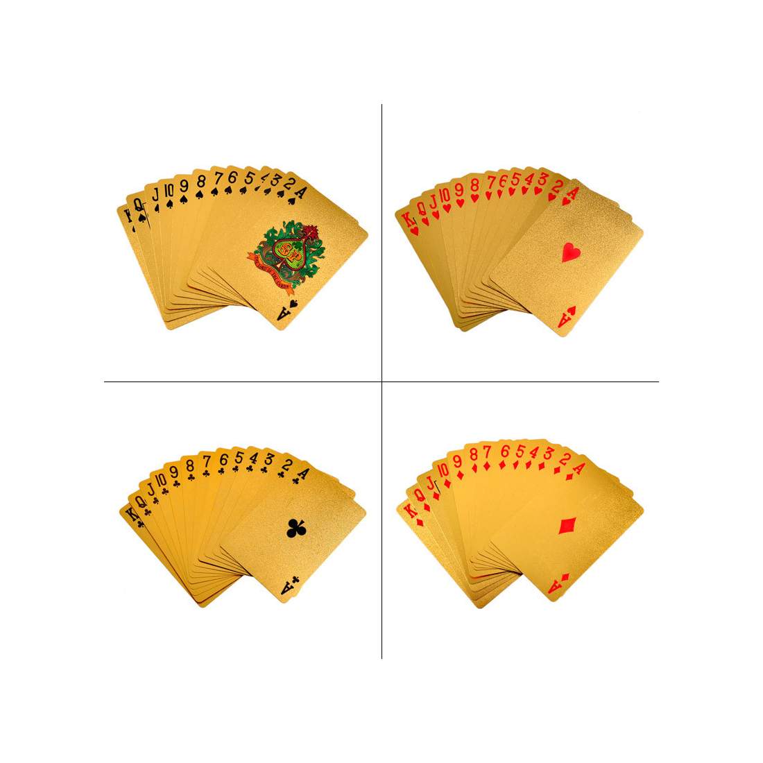 Spelkort i Låda - Kortlek i 24K Guldplätering