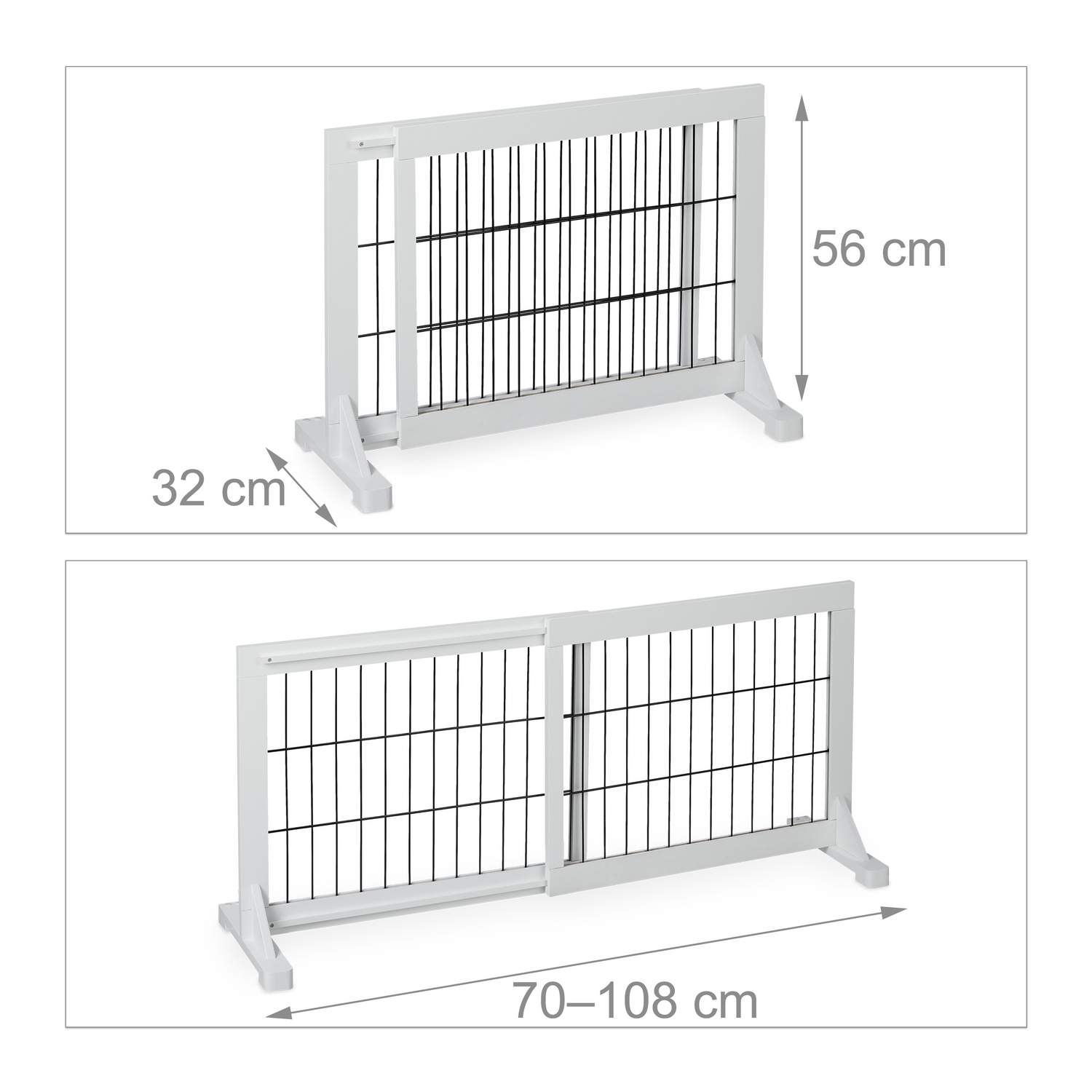 White retractable security gate