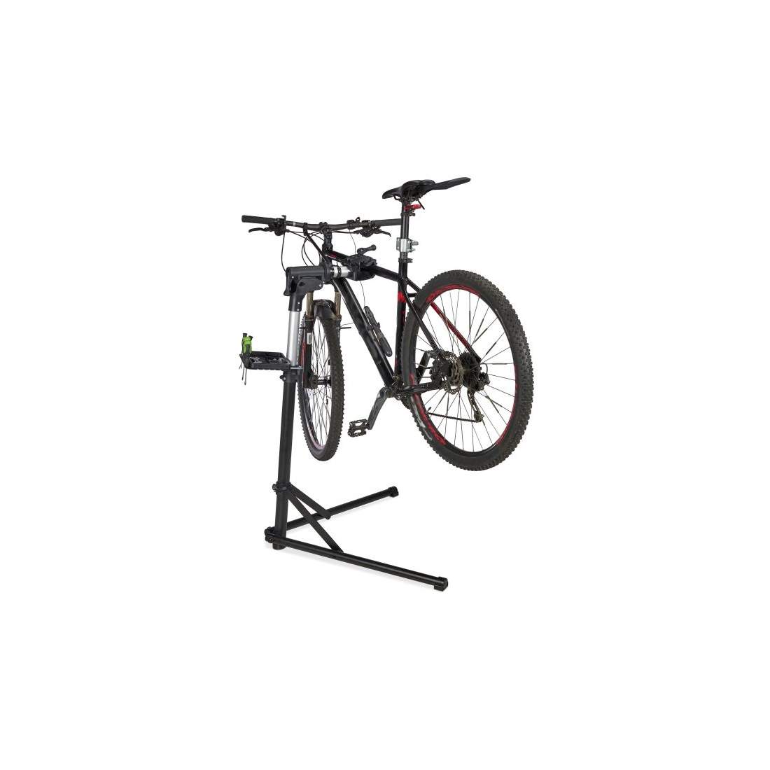 Bicycle mounting stand with handlebar holder