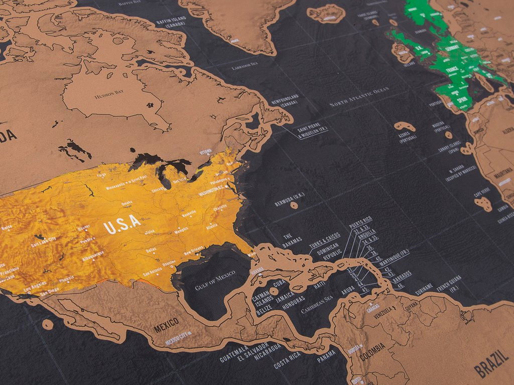 Scratch Map Deluxe Version - Scratchable Map