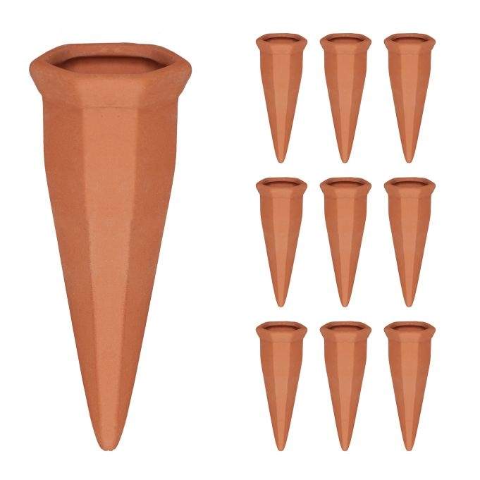Clay cone for irrigation set of 10