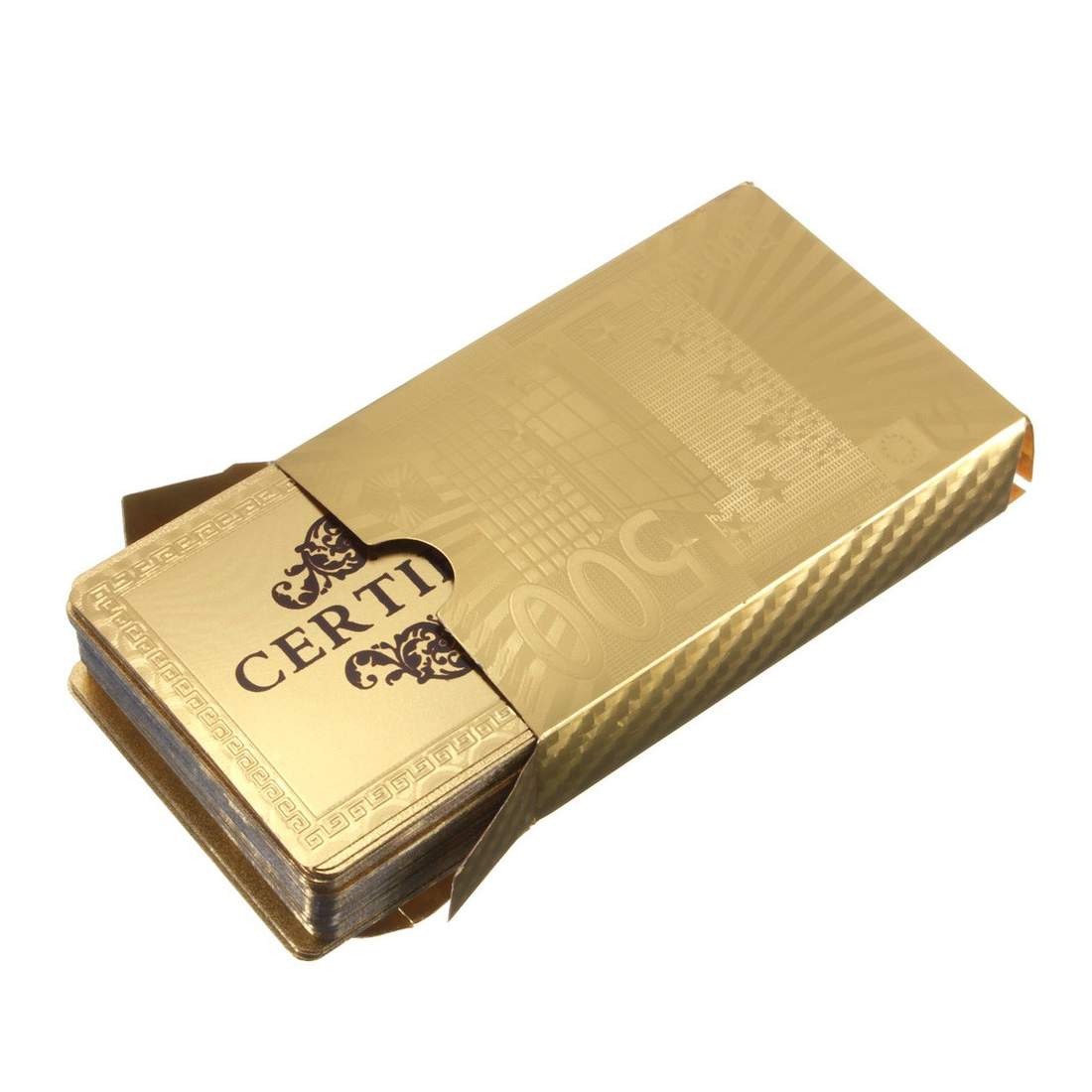 Pelikortit - Korttipakka 24K Kultapinnoitteella, Euro