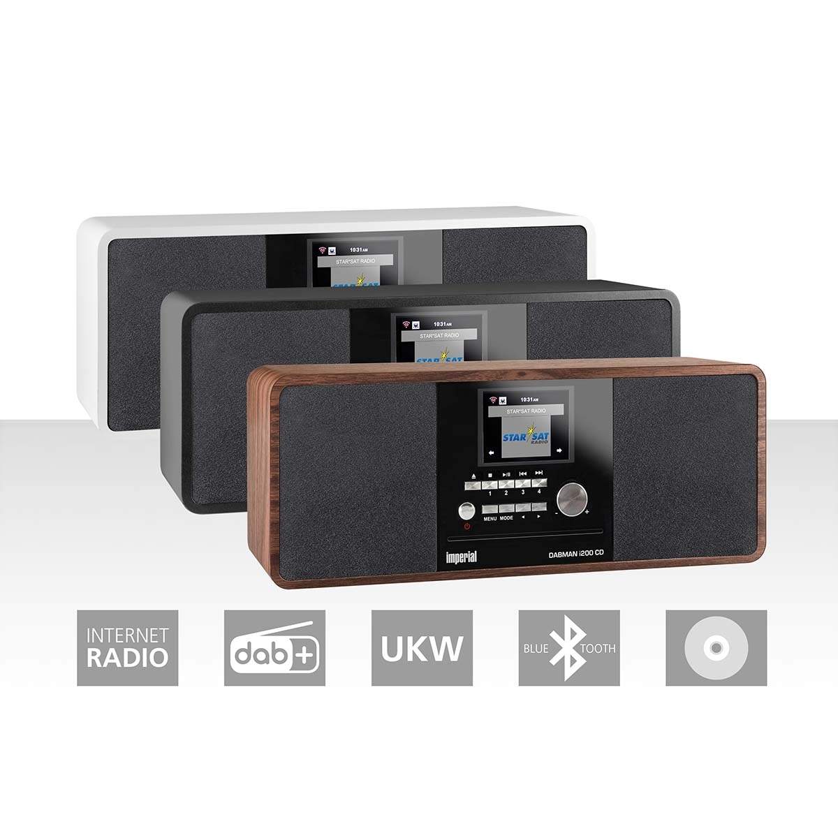 DABMAN i200 CD-monitoimiradio DAB+ / FM / Internet / Bluetooth Puinen ...