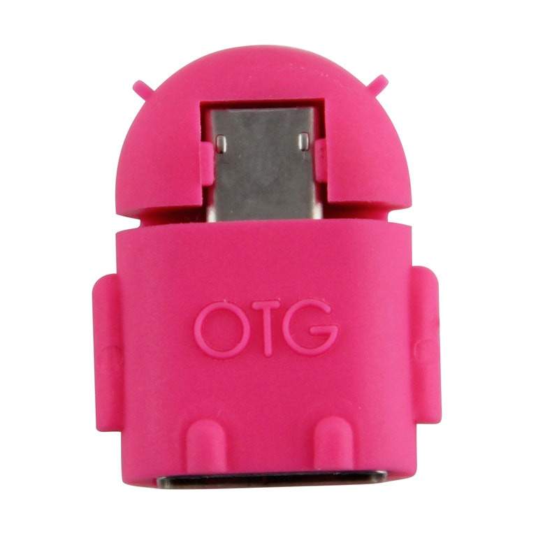 OTG Adapter - USB to MicroUSB Adapter - Pink | eStore