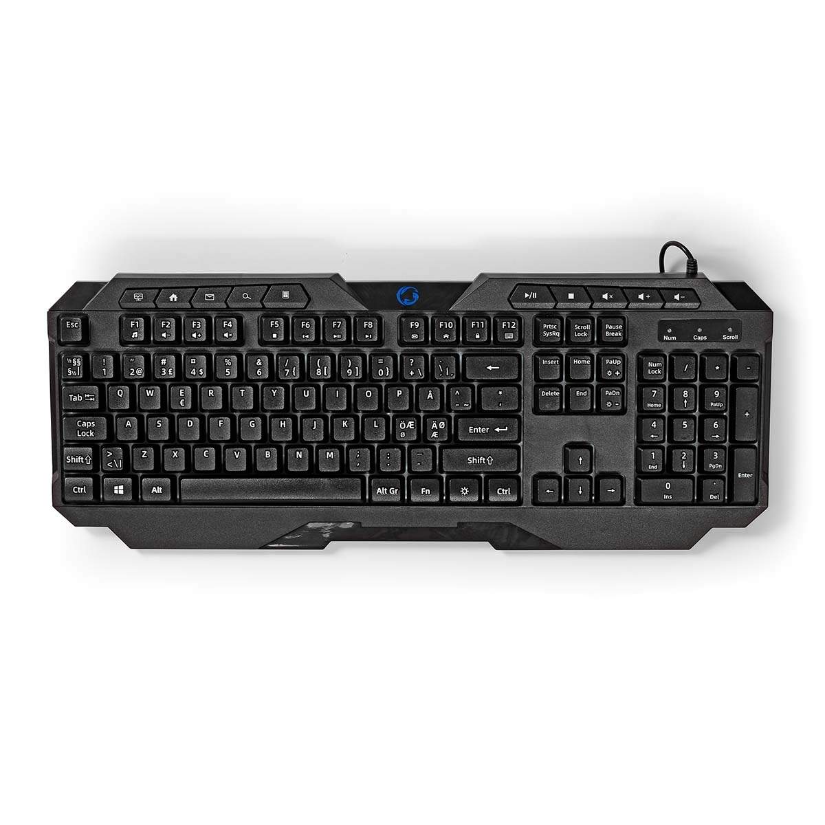 Wired Gaming Keyboard | USB Type-A | Membrane keys | LEDs | QWERTY | ND ...