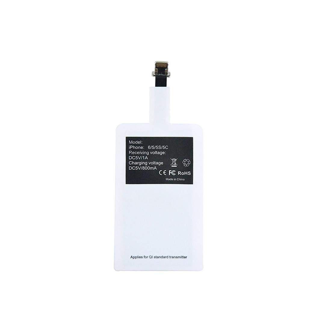 Qi Adapter - Wireless charger receiver module for iPhone - White