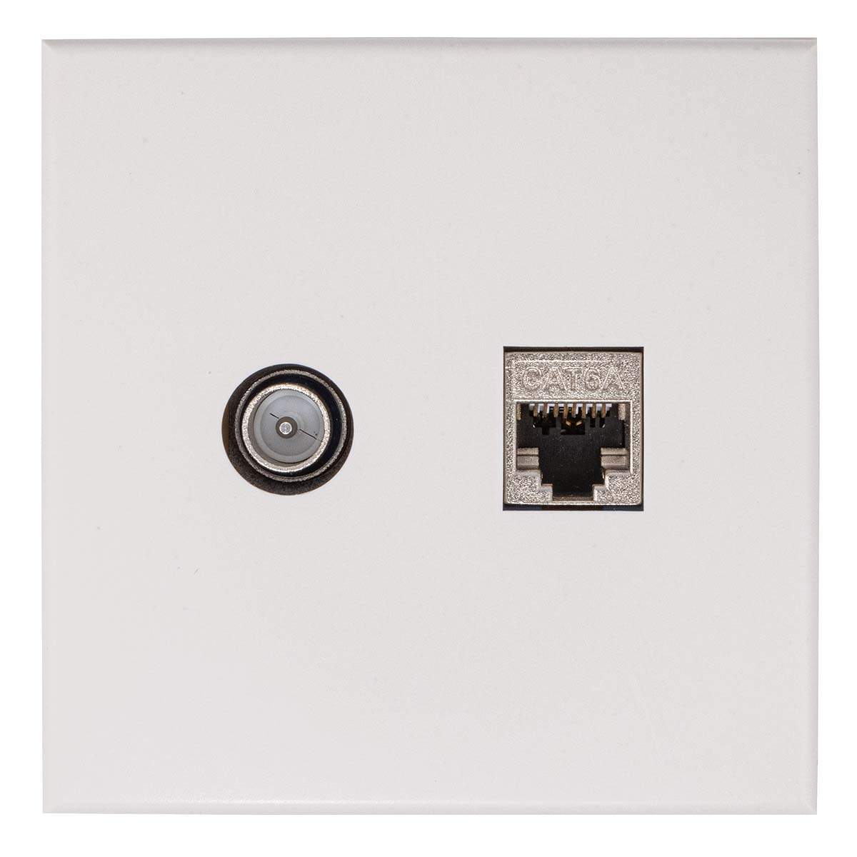 EDC2000 CD Modulaire coax and data wall box incl. white cover plate