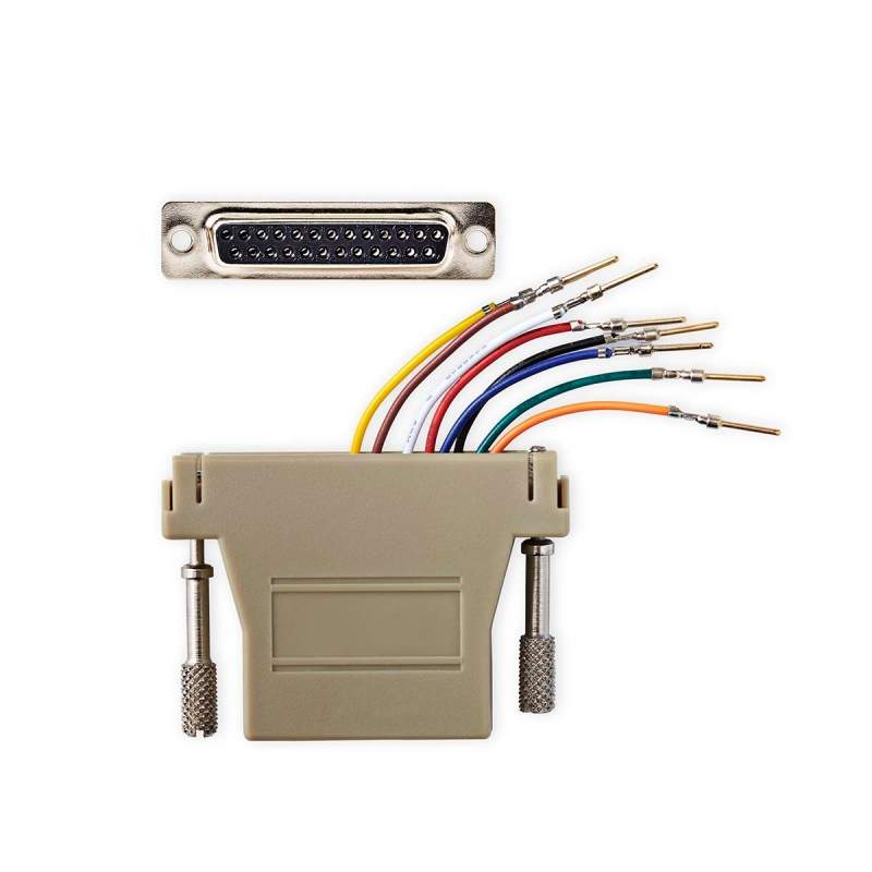 Serial adapter | Adapter | D-SUB 25-Pin Female | RJ45 Female | Nickel ...