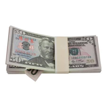 Fake money - 50 US dollars (100 banknotes)