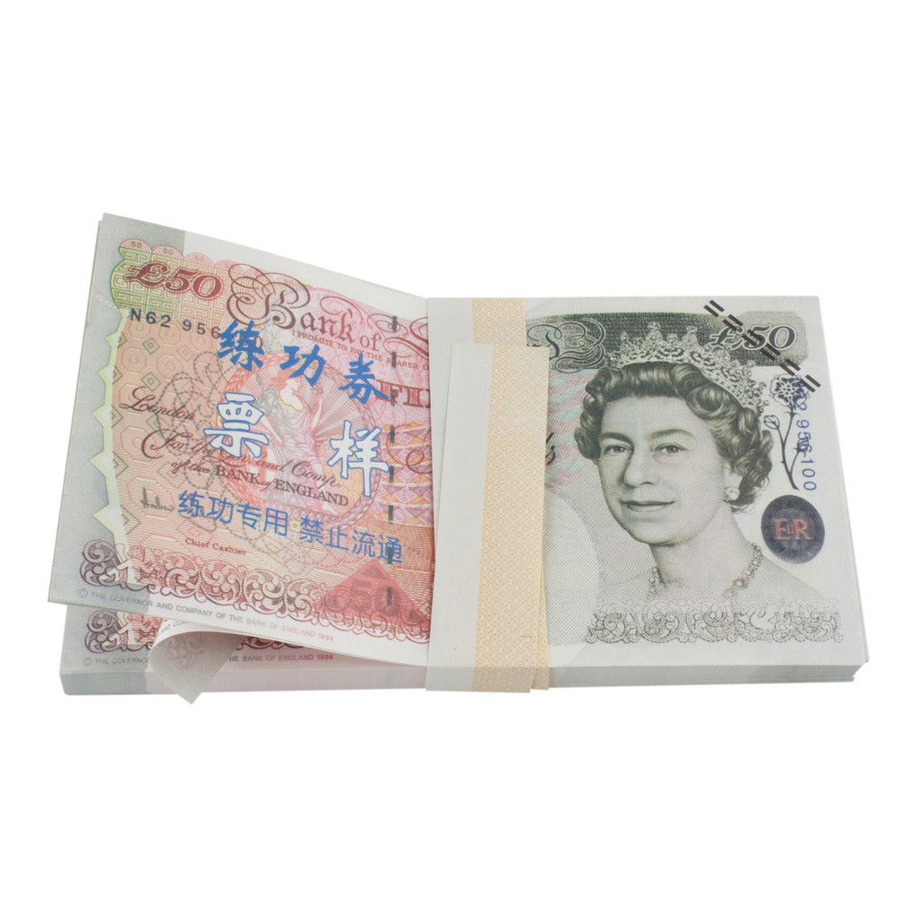 Fake money - 50 Pounds (100 banknotes)