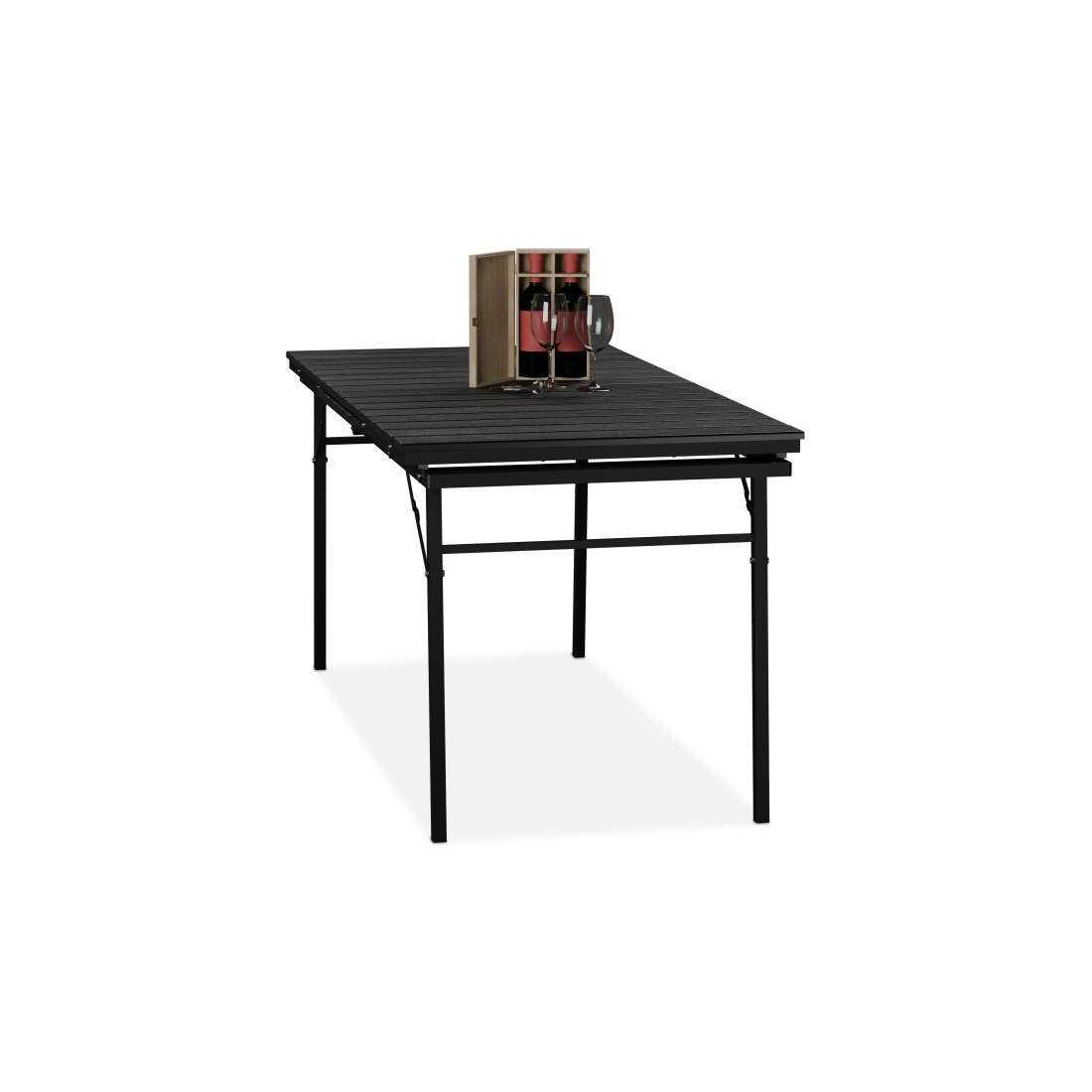 Folding extendable garden table