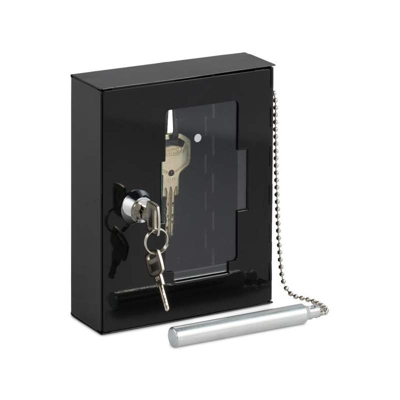 Emergency key box with flap