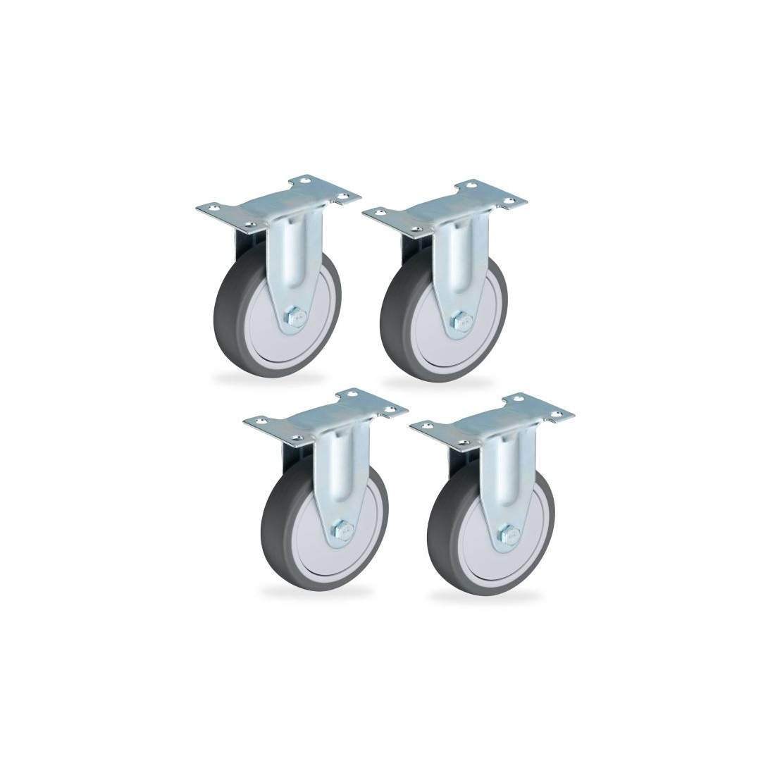Fixed wheels, 4-pack