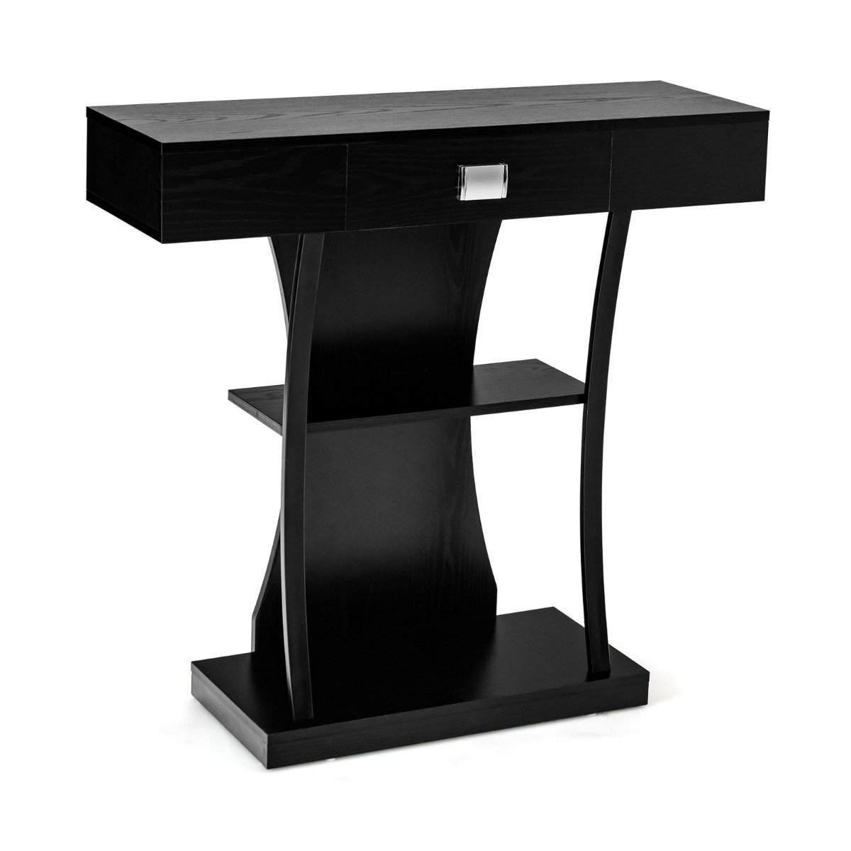 Console table with drawers & metal frame & 2 shelves & tilt protection ...