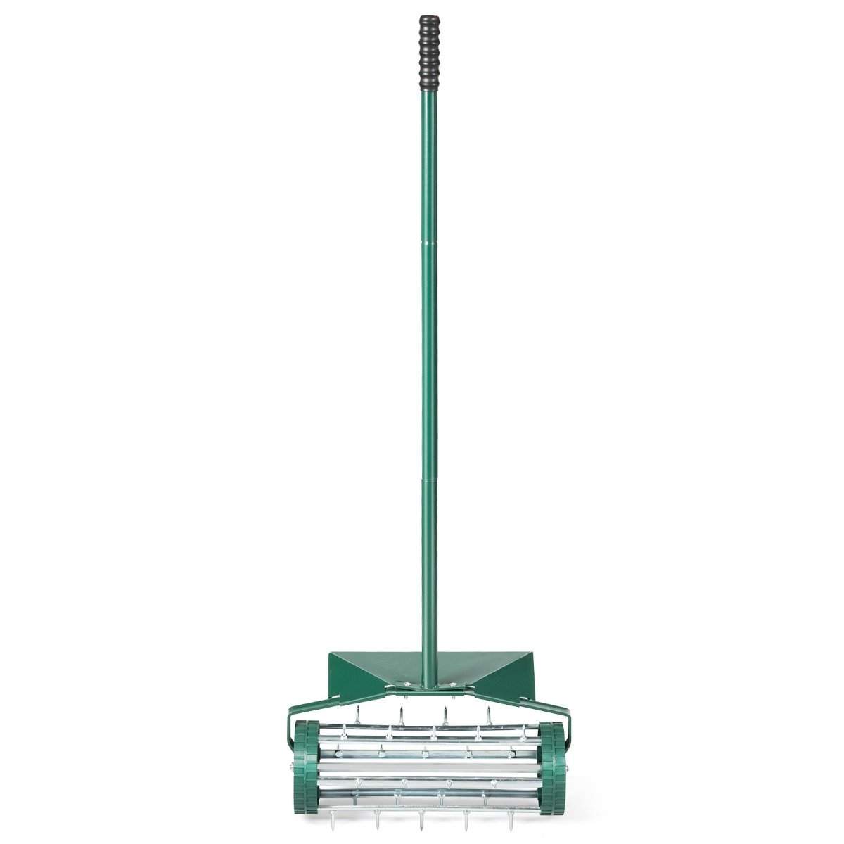 Lawn aerator roller lawn roller with handle & 3cm nails & splash guard ...