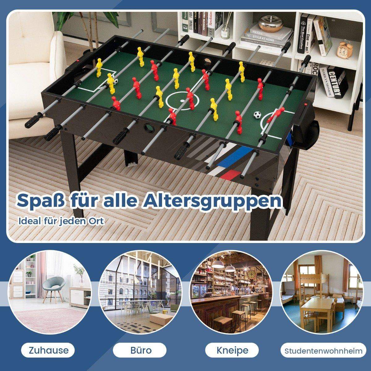 4 in 1 multi-game table with table football & pool billiards & air ...