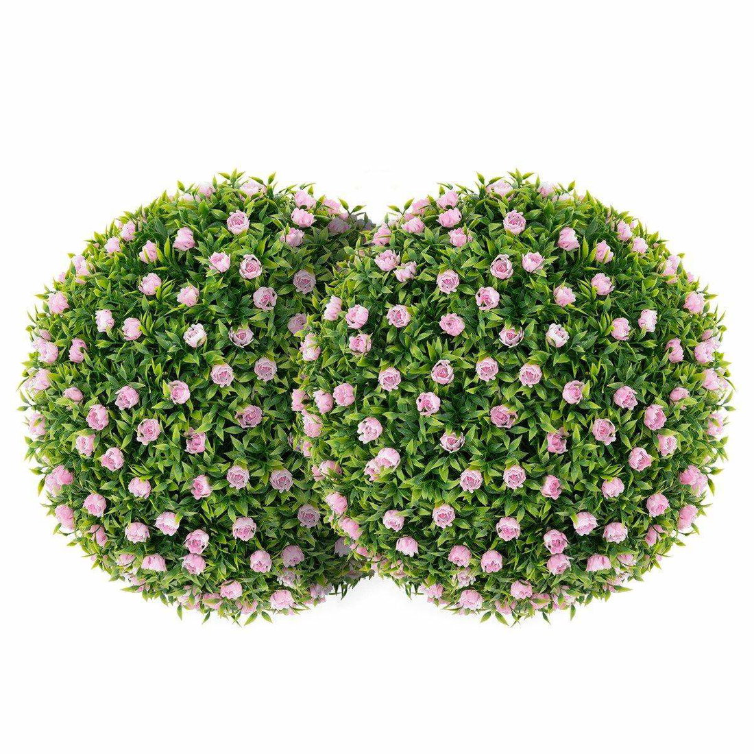 Setti 2 puksipuupalloa, UV-kestävät koristepallot, topiary tekokasvi ...
