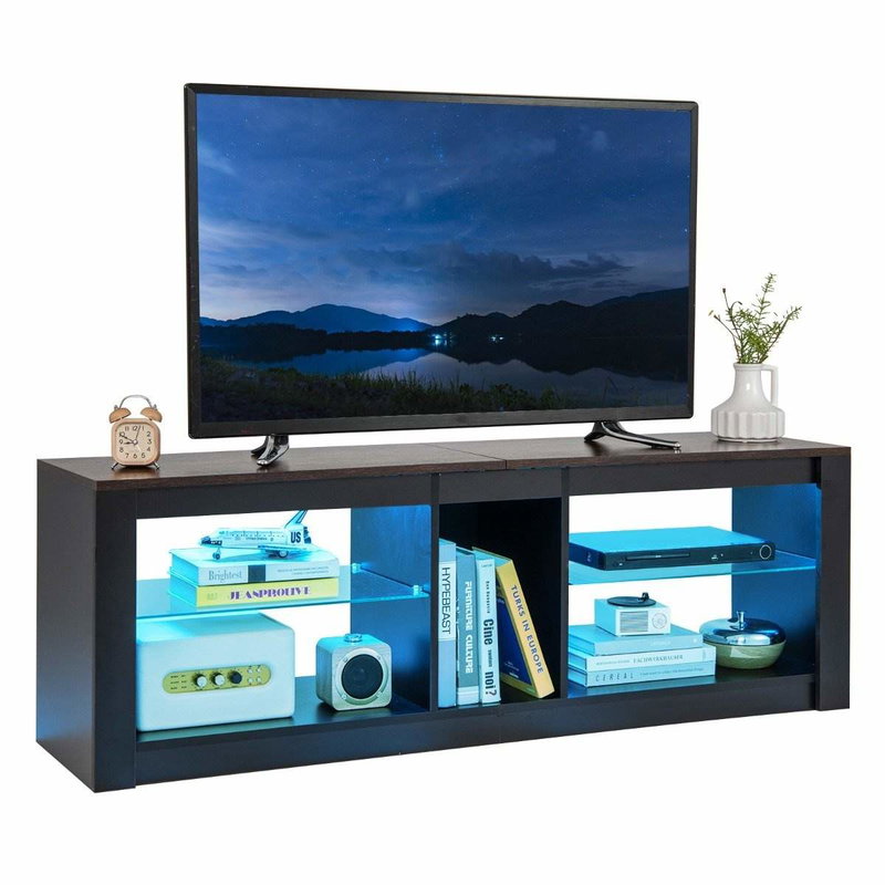 TV cabinet with LED lighting for televisions up to 65 inches. Modern ...