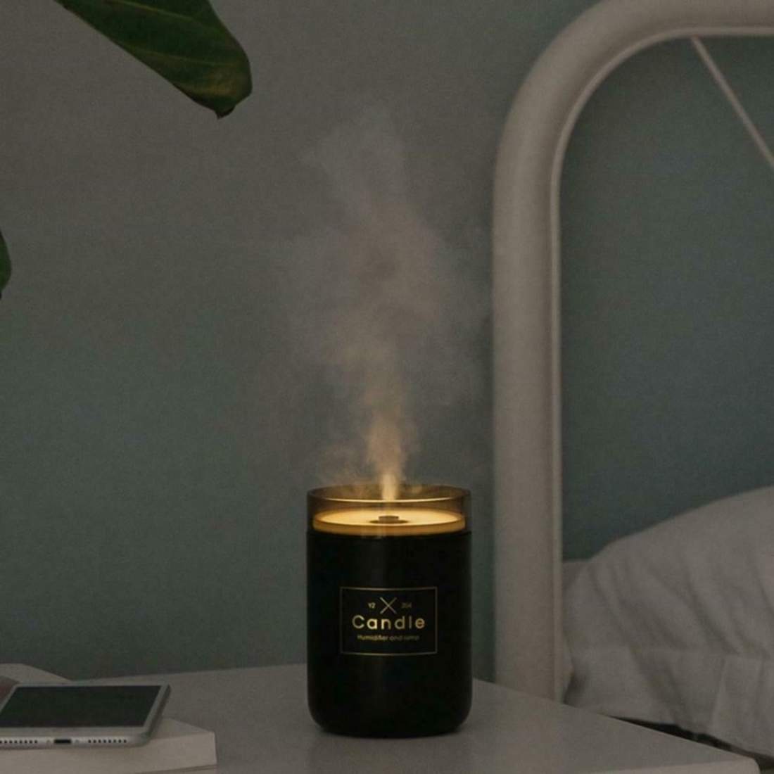 Candle, Humidifier with lighting - Black