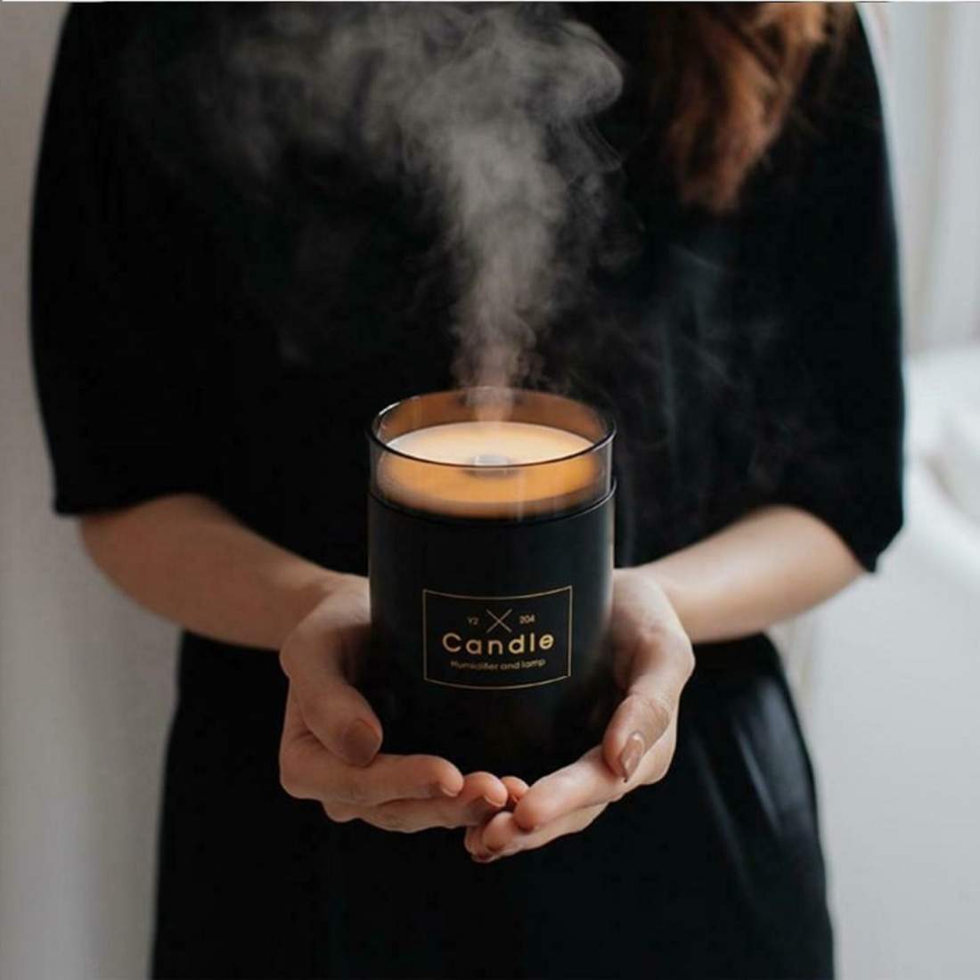Candle, Humidifier with lighting - Black