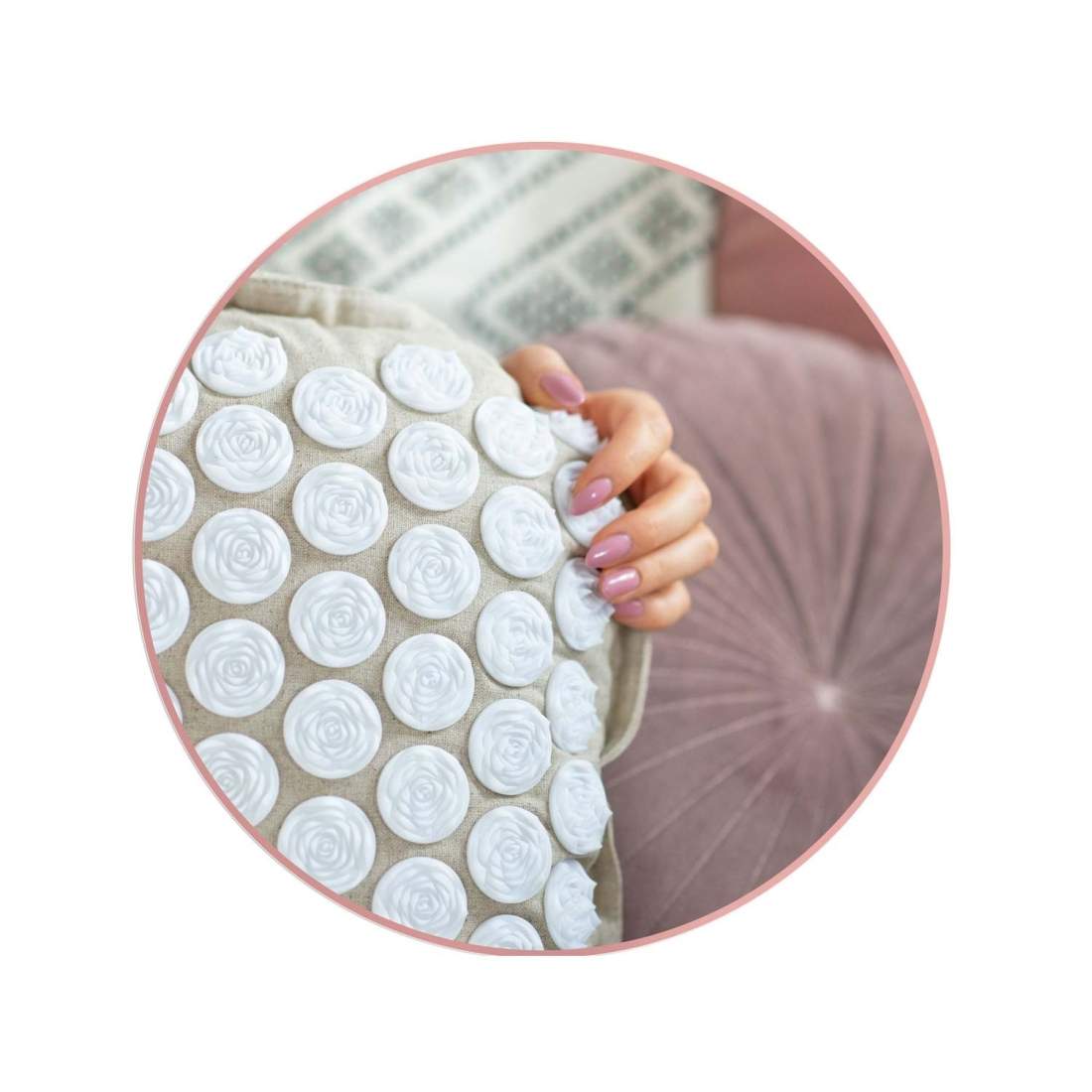 Akupressurmatta med piggar Neo-Sport NS902 - Grå/Vit